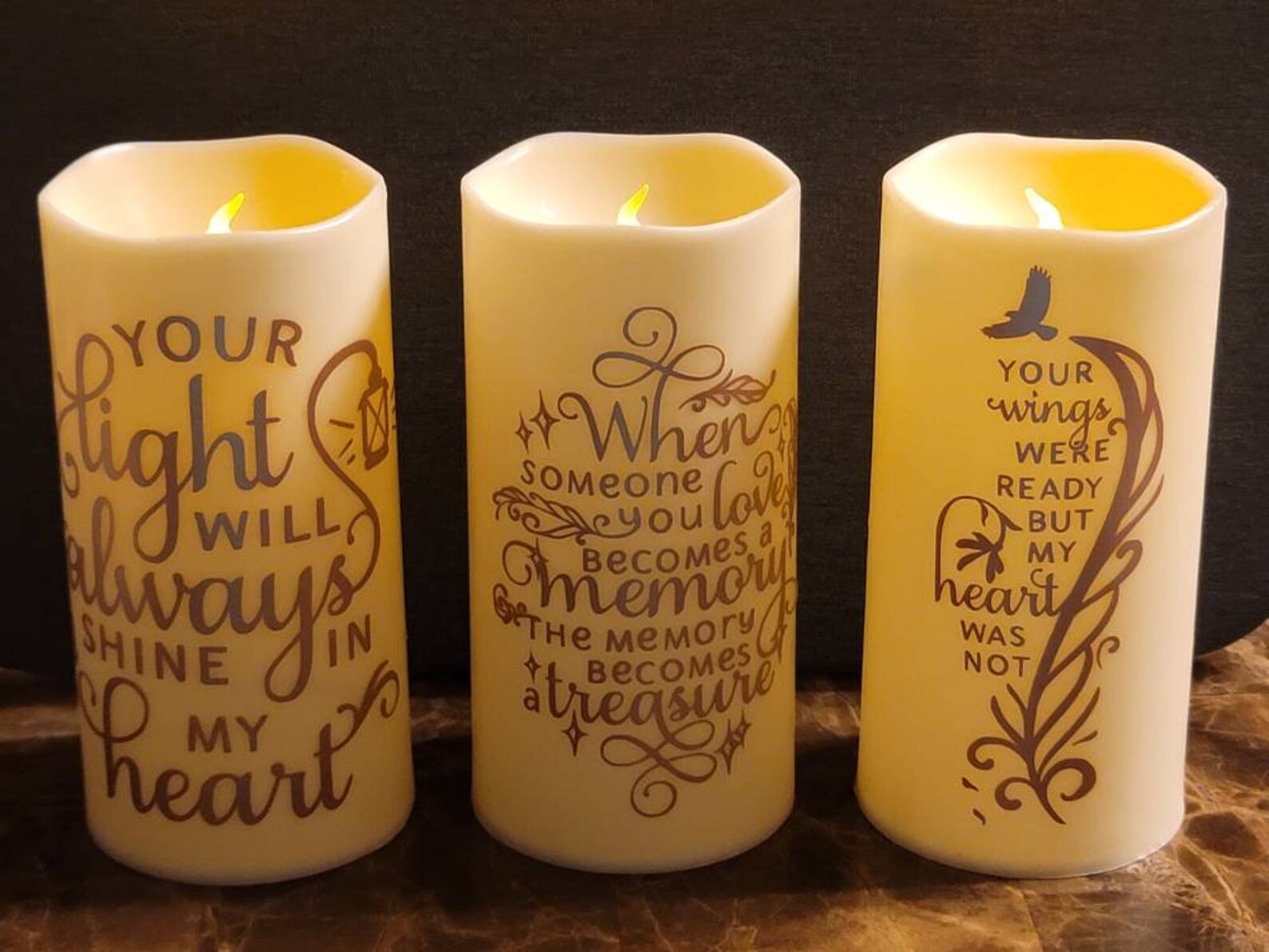 Memorial Candle Memorial Led Pillar Candle - Etsy