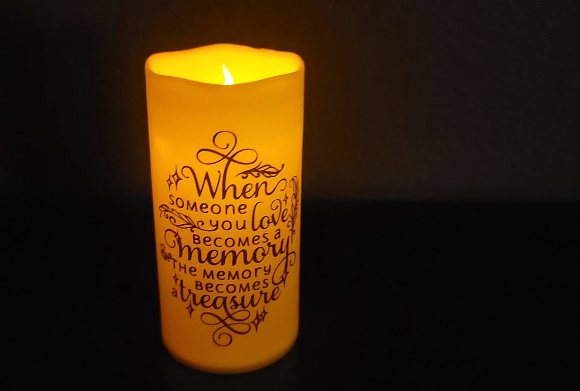 Memorial Candle Memorial Led Pillar Candle - Etsy