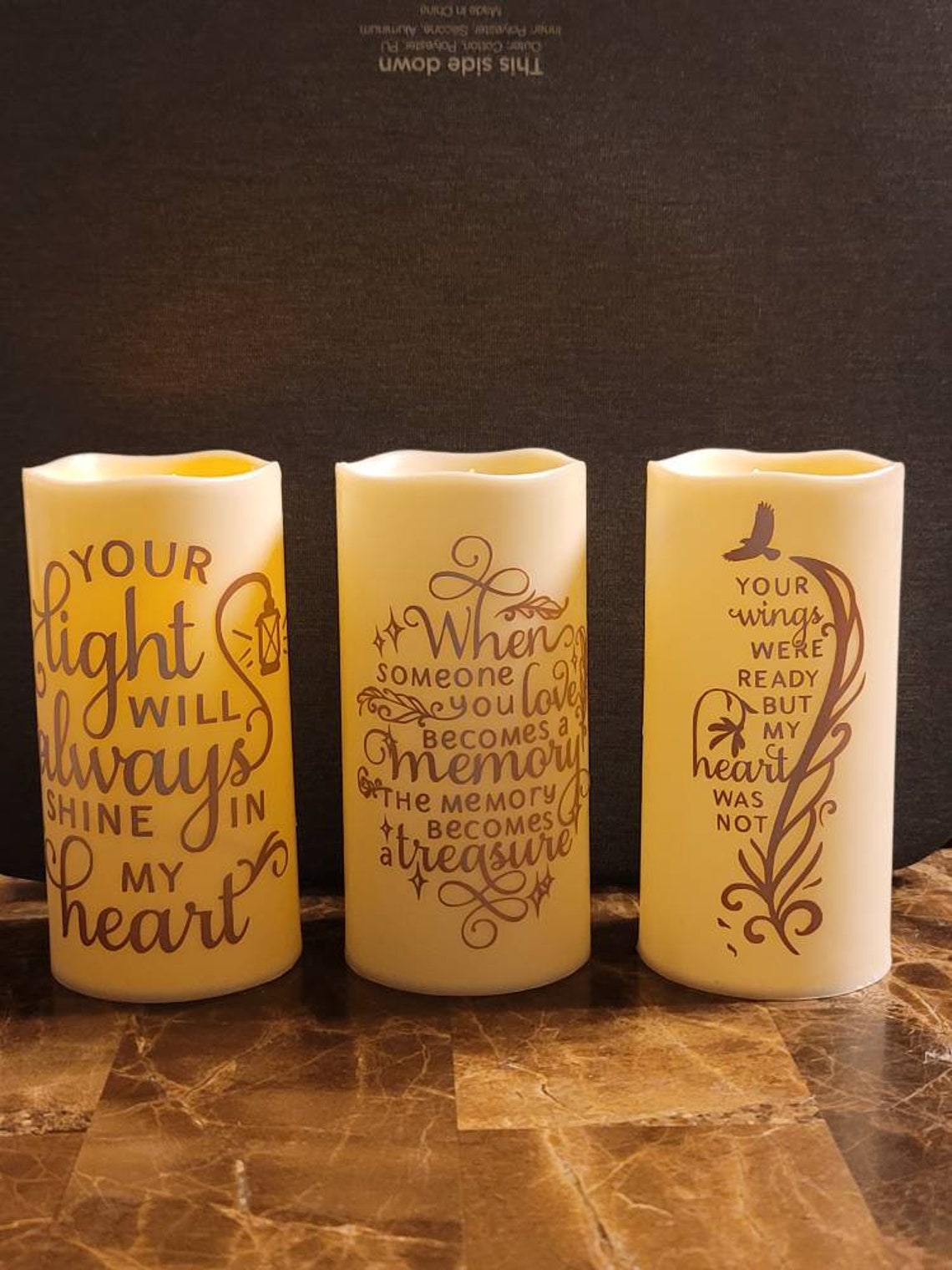 Memorial Candle Memorial Led Pillar Candle - Etsy