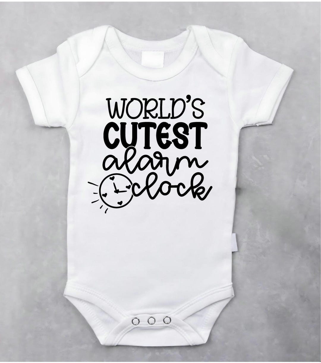 World's Cutest Alarm Clock Baby Bodysuit, Funny Baby Bodysuit, Baby - Etsy