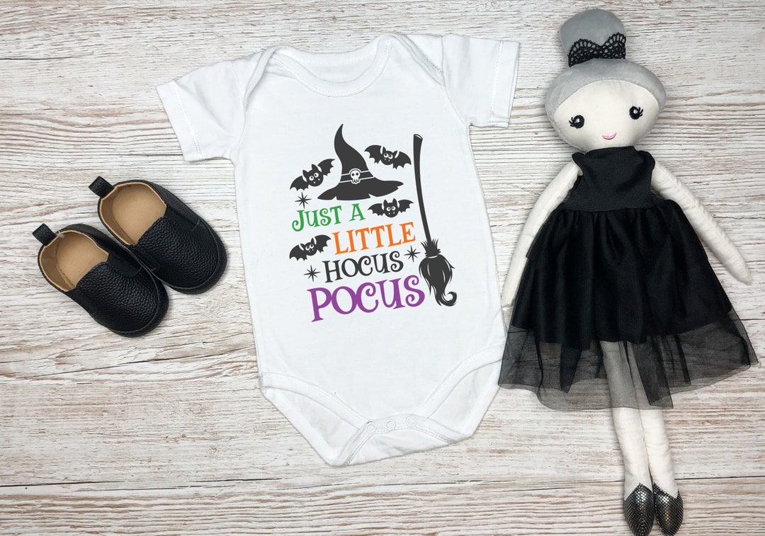 Just A Little Hocus Pocus Halloween Baby Girl Bodysuit, Girls Halloween ...