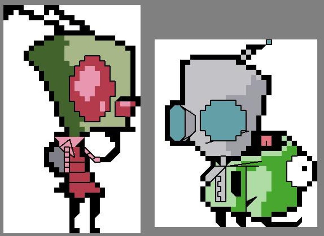 Invader Zim and Gir Patterns - Etsy
