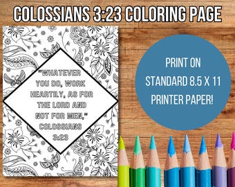 Bible Verse Coloring Page Colossians 3:15 Printable Bible Coloring Page ...