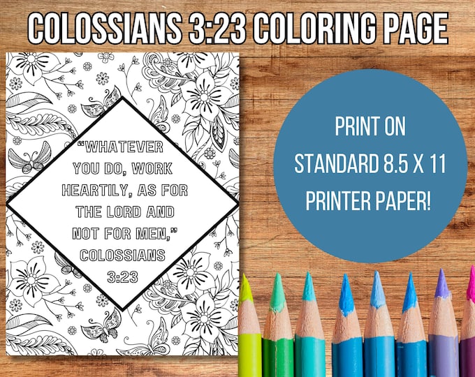 Bible Verse Coloring Page - Colossians 3:15 - Printable Bible Coloring ...