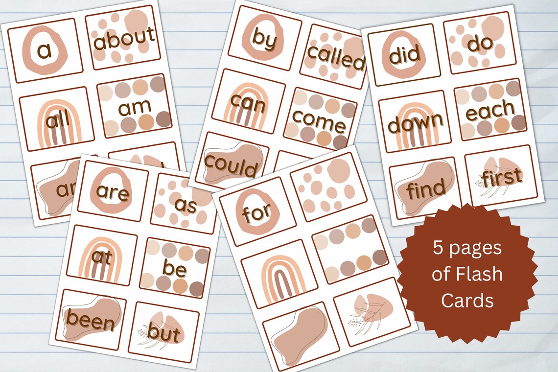 Printable Frys First Sight Word Flash Cards, Montessori Printable ...