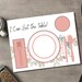 Printable Table Setting, Simple Placemat, Teach Your Kids to Set the ...