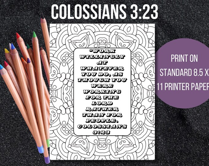 Bible Verse Coloring Page - Colossians 3:15 - Printable Bible Coloring ...