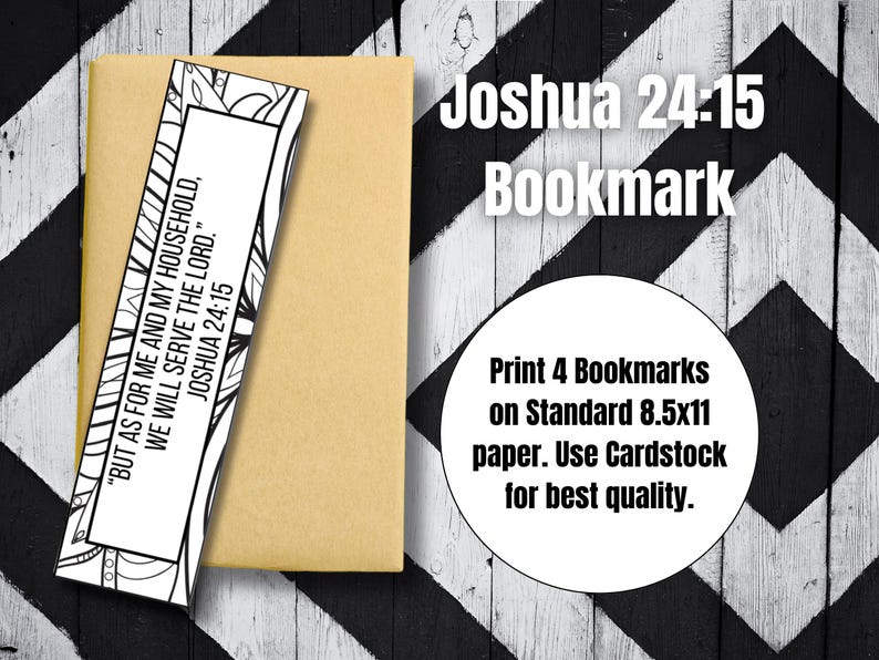 Printable Joshua 24:25 Bookmark, Coloring Page Bookmark for Kids and ...