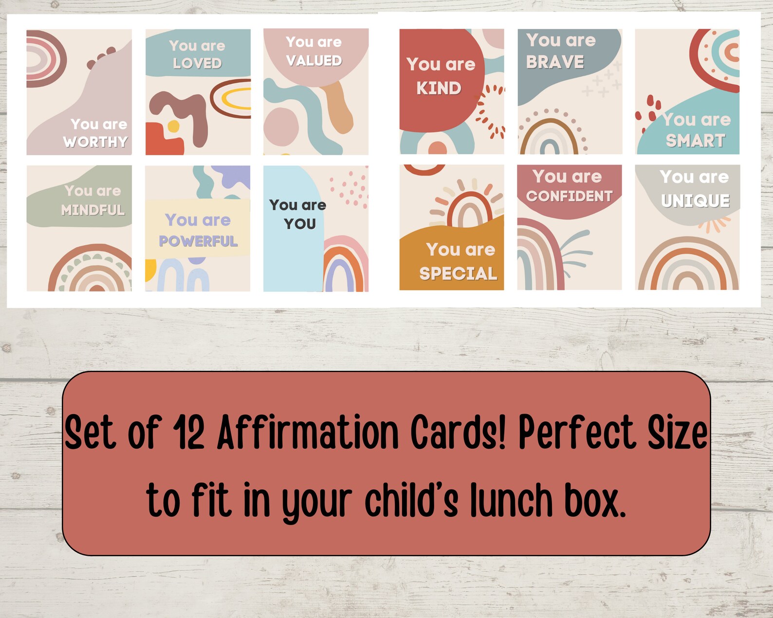 Printable Lunch Box Notes for Kids, Affirmation Cards, Lunch Box Daily ...