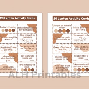 Lenten Activity Cards for Families, Celebrate Lent, Lent for Kids, Lent ...