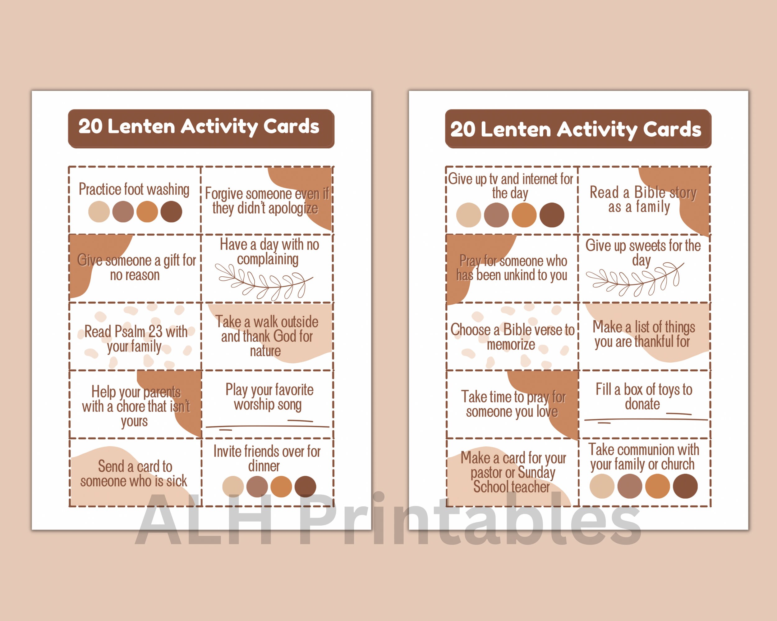 Lenten Activity Cards for Families, Celebrate Lent, Lent for Kids, Lent ...