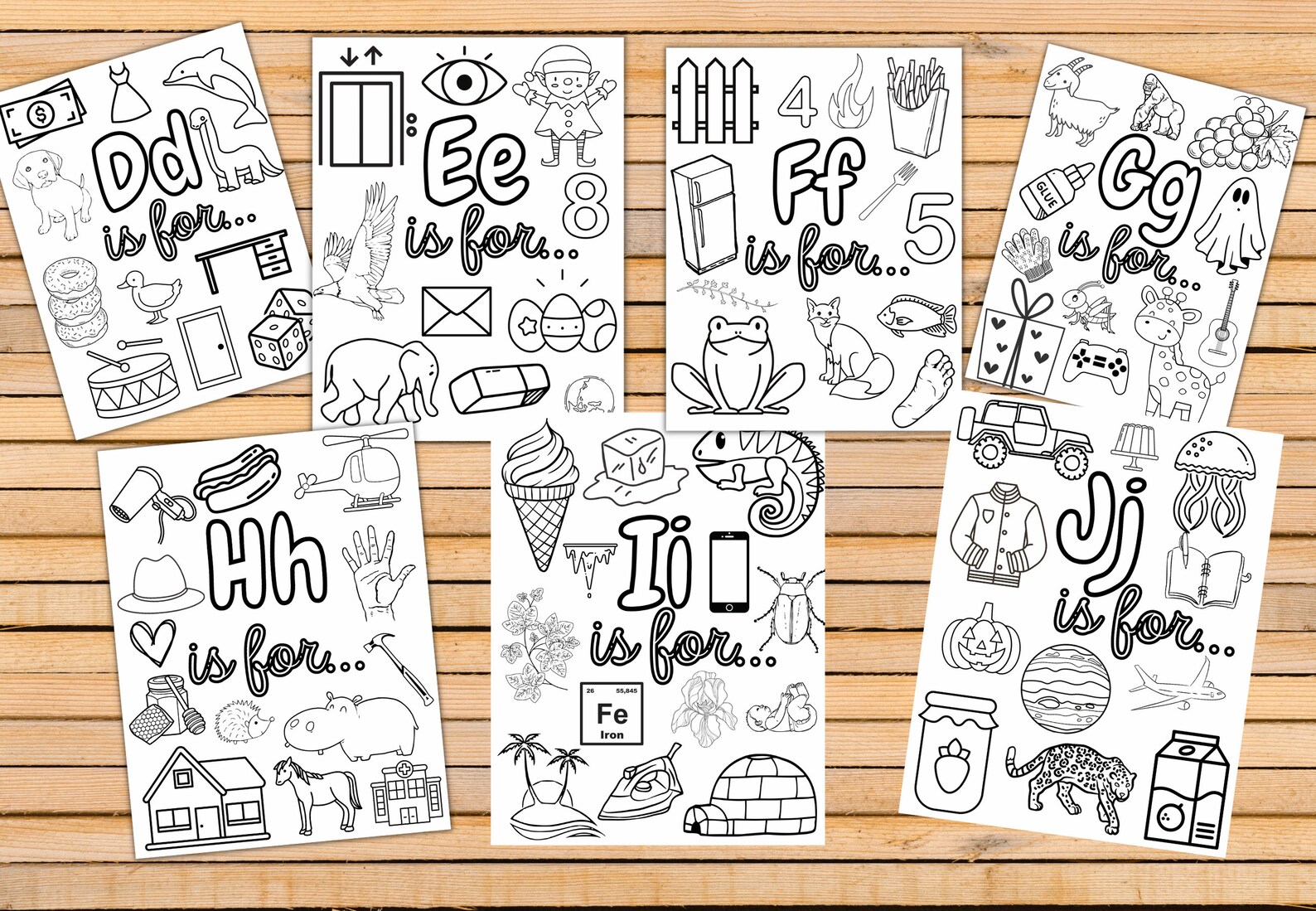 26 Printable Alphabet Coloring Pages, Coloring Book, Educational Pages ...