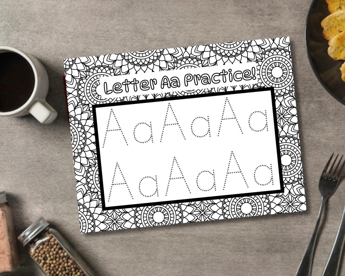 Letter A Practice Printable Placemat, Letter Tracing Worksheet Letter A ...