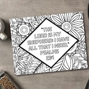 Psalms 23:1 Printable Placemat for Kids and Adults, Scripture ...