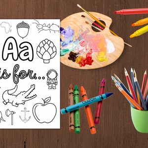 26 Printable Alphabet Coloring Pages, Coloring Book, Educational Pages ...