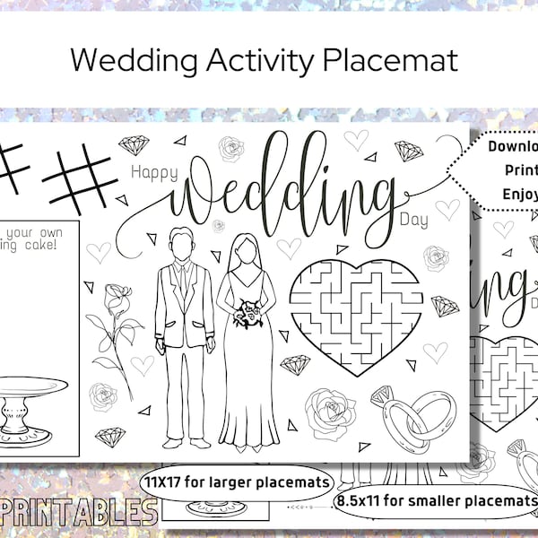 Bride and Groom Coloring Pages - Etsy