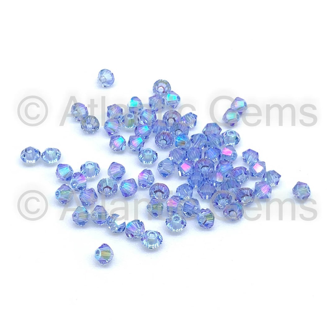 Light Sapphire Shimmer 2X 3mm Eurocrystal 5328 Bicone - 72pcs - Etsy
