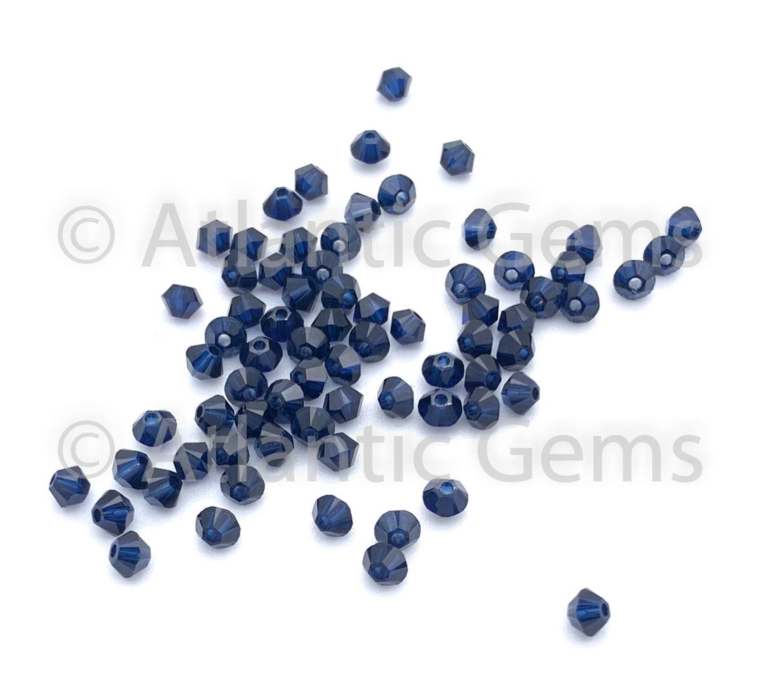 Dark Indigo 3mm Eurocrystal 5328 Bicone - 72pcs - Etsy