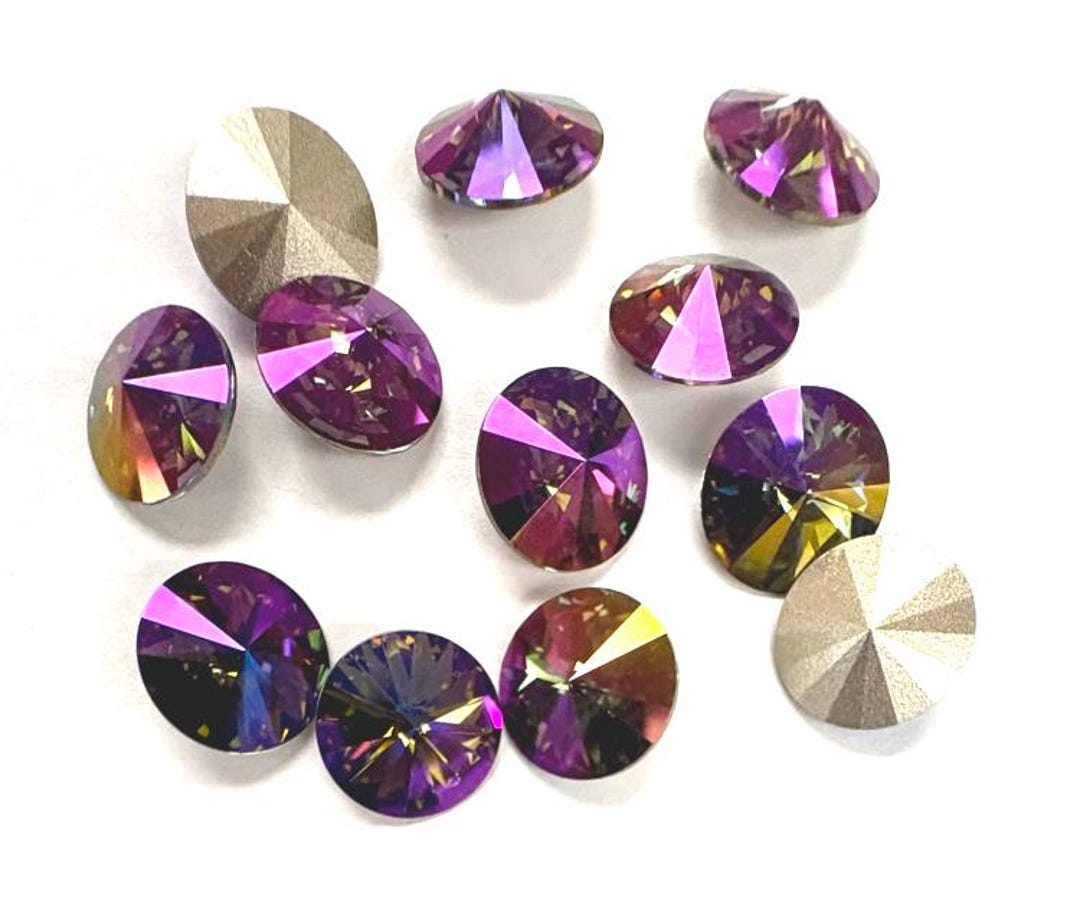 Light Sapphire Purple Haze AMC 12mm Eurocrystal 1122 Rivoli - 12 Pcs - Etsy