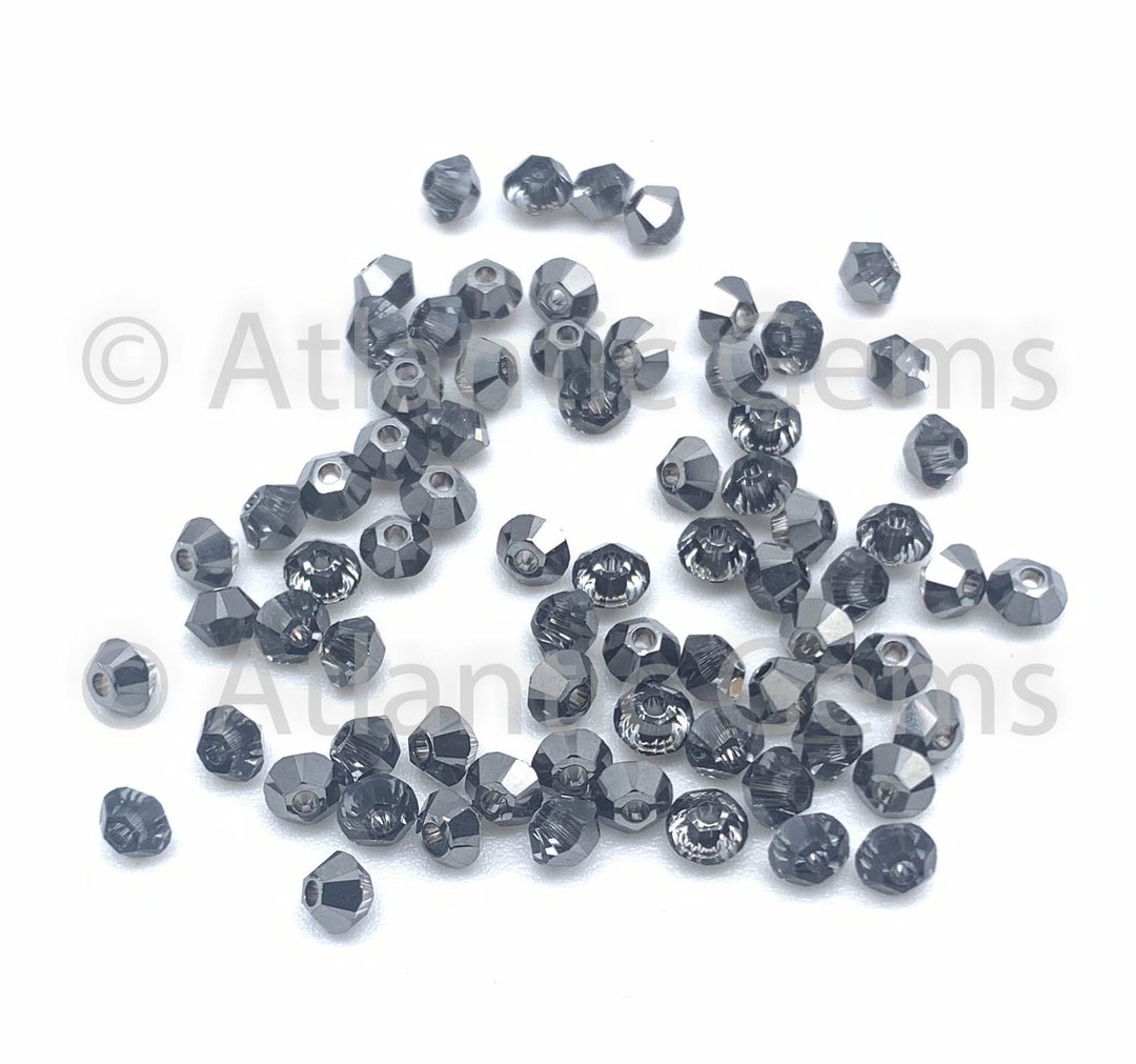 Crystal Silver Night 3mm Eurocrystal 5328 Bicone - 72pcs - Etsy