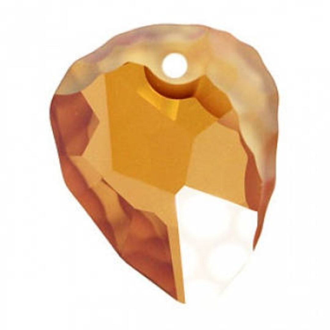 Crystal Copper 35mm Swarovski 6190 Rock Pendant (top Drilled) - 1pc - Etsy