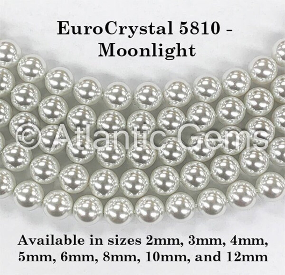 Moonlight Eurocrystal 5810 Round Pearls - 2mm, 3mm, 4mm, 5mm, 6mm, 8mm ...