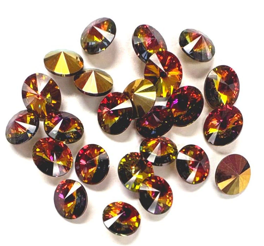 Crystal Volcano AMC 12mm Eurocrystal 1122 Rivoli - 12 Pcs - Etsy