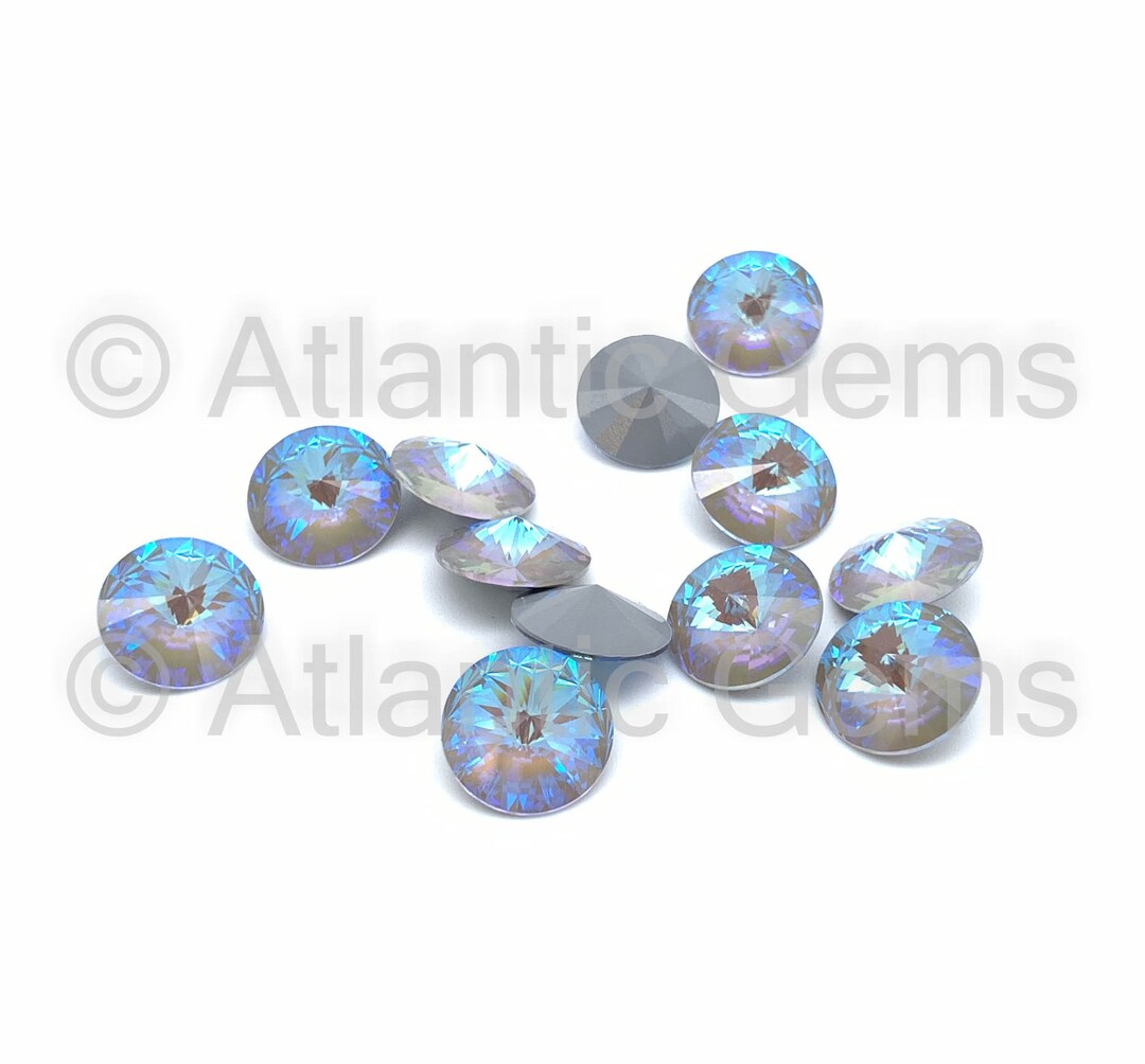 Crystal Serene Gray Delite 14mm Eurocrystal 1122 Rivoli - 12 Pcs - Etsy
