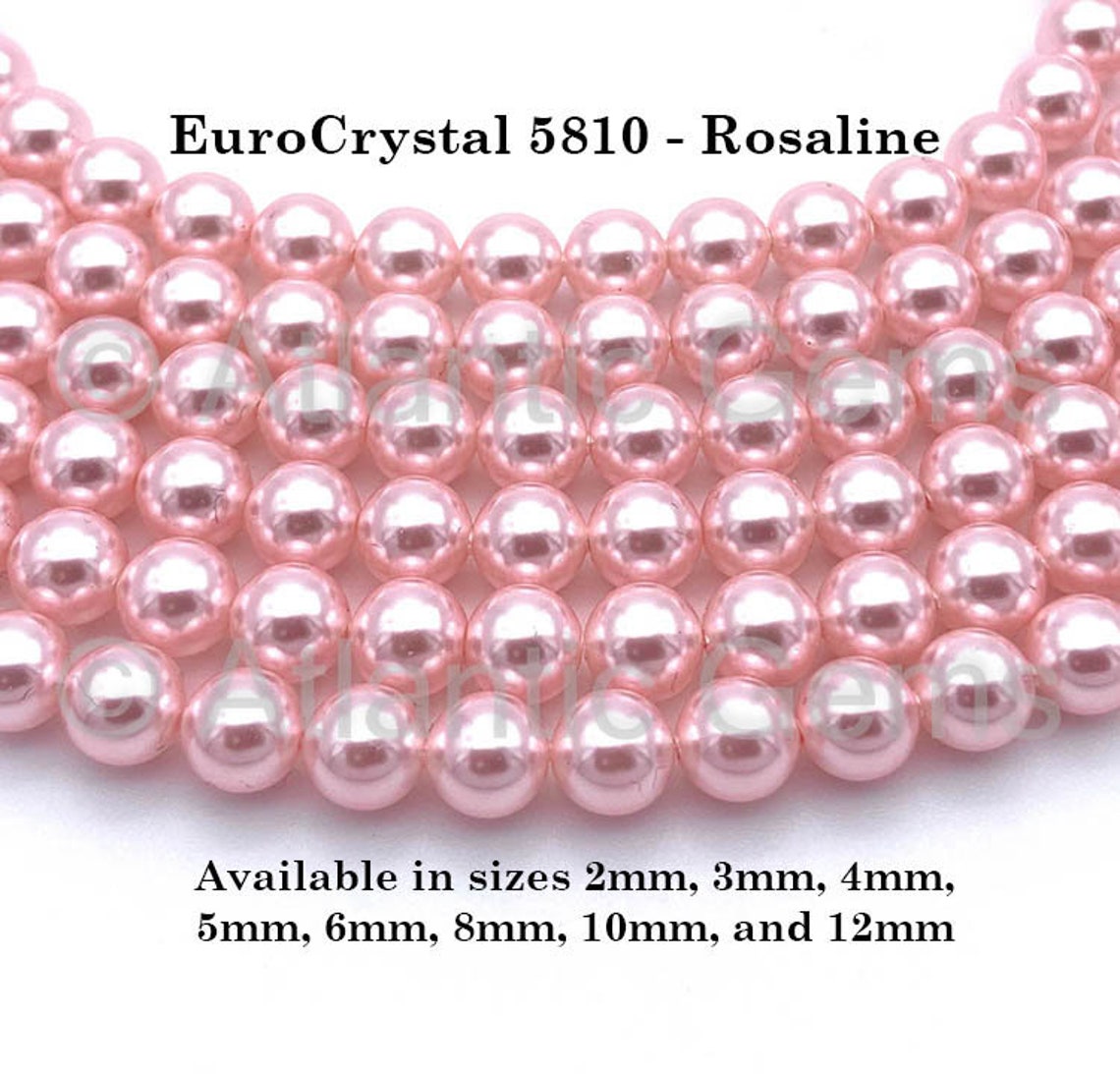 Rosaline Eurocrystal 5810 Round Pearls 2mm 3mm 4mm 5mm | Etsy
