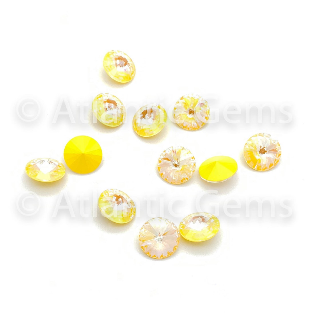 Crystal Sunshine Delite 14mm Eurocrystal 1122 Rivoli - 12 Pcs - Etsy