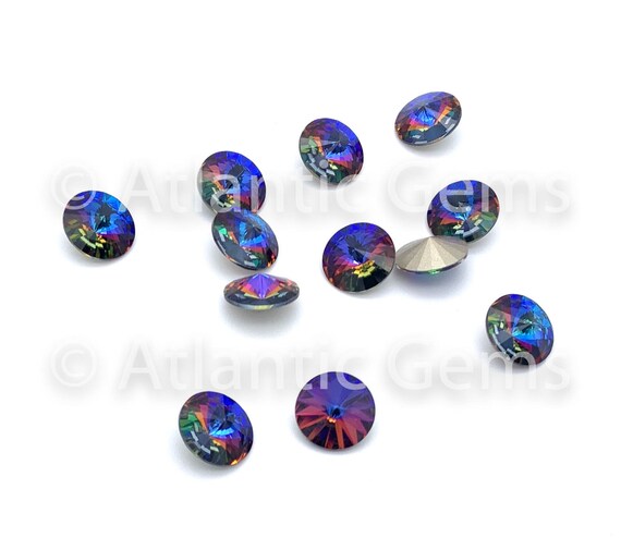 Crystal Meridian Blue 12mm Eurocrystal 1122 Rivoli 12 Pcs - Etsy