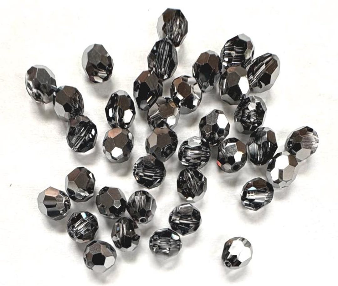 Crystal Light Chrome 6mm Swarovski 5000 Round Beads - 36pcs - Etsy