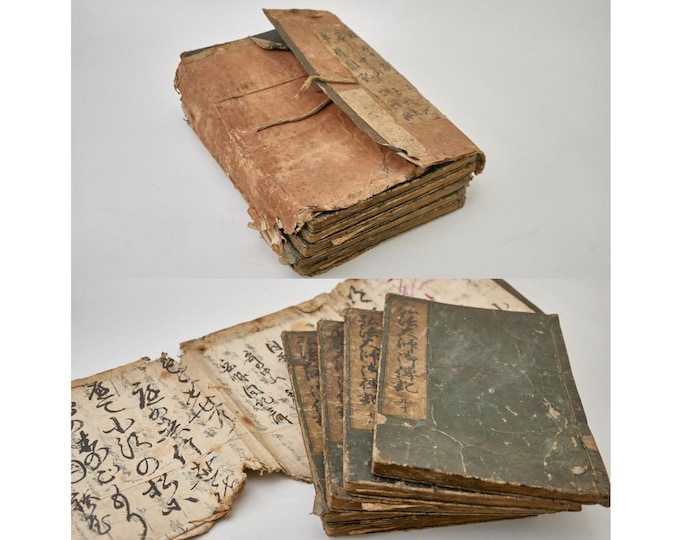 1783 Set of 5 Antique Japanese Washi Books /kukai Biography With ...