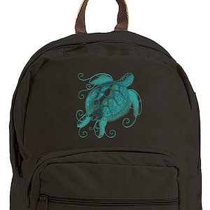 Colorful Sea Turtle Bag, Sea Turtle Bookbag, Sea Turtle Laptop Bag ...