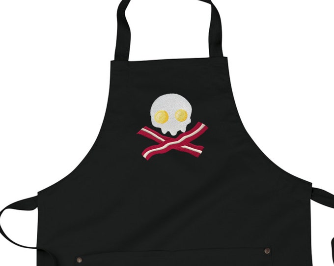Bacon and Eggs Apron, Punk Rock Apron, Skull Breakfast Apron ...
