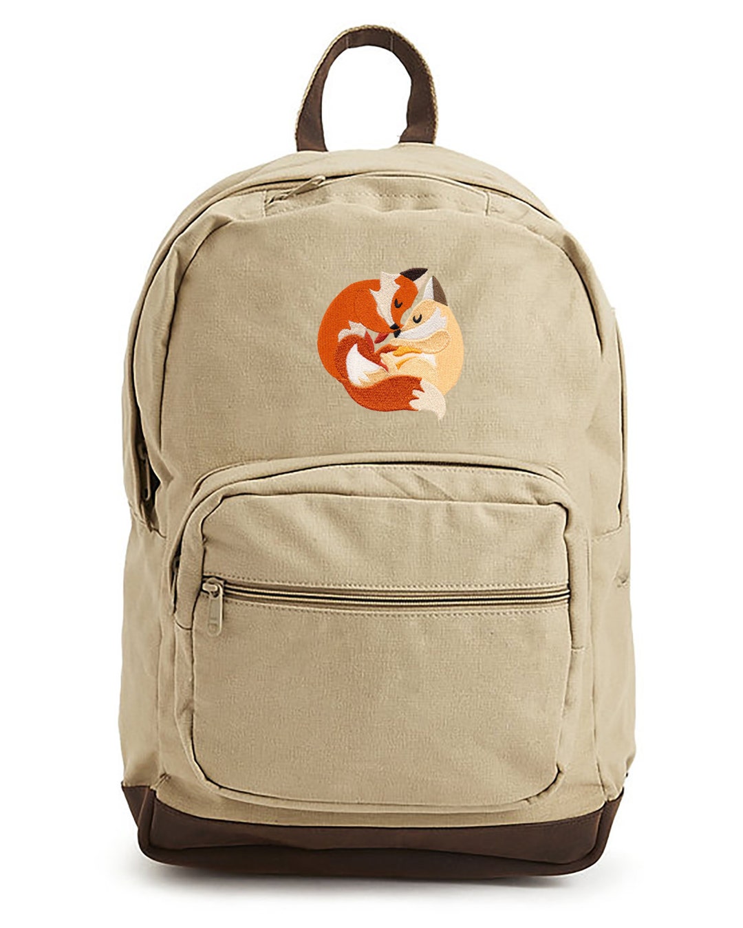 Fox School Bag, Fox Bookbag, Fox Canvas Backpack, Colorful Fox Bag ...
