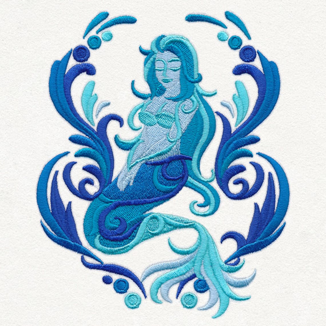 Baroque Seas Mermaid Crest Embroidered Canvas Messenger Bag - Etsy