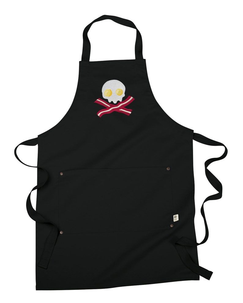 Bacon and Eggs Apron Punk Rock Apron Skull Breakfast Apron - Etsy