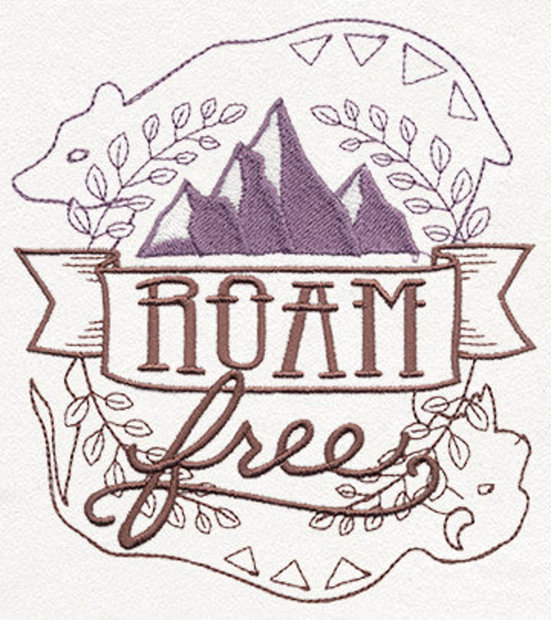 Roam Free Crest Embroidered Canvas With Leather Accents Premium Laptop ...