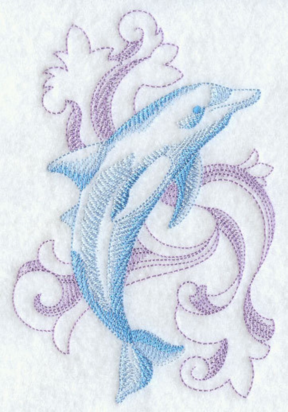 Baroque Dolphin Embroidered Canvas Field Bag - Etsy