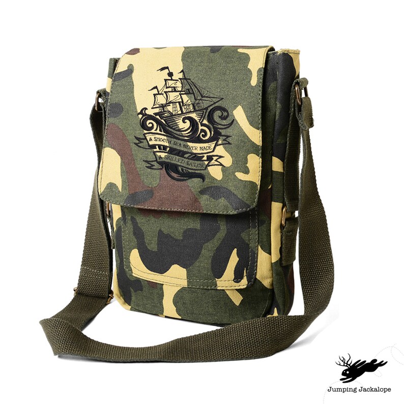 Skilled Sailor Tech Bag Embroidered Canvas Tech Tablet Ipad - Etsy