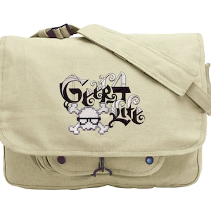 Geek 4 Life Embroidered Canvas Messenger Bag - Etsy