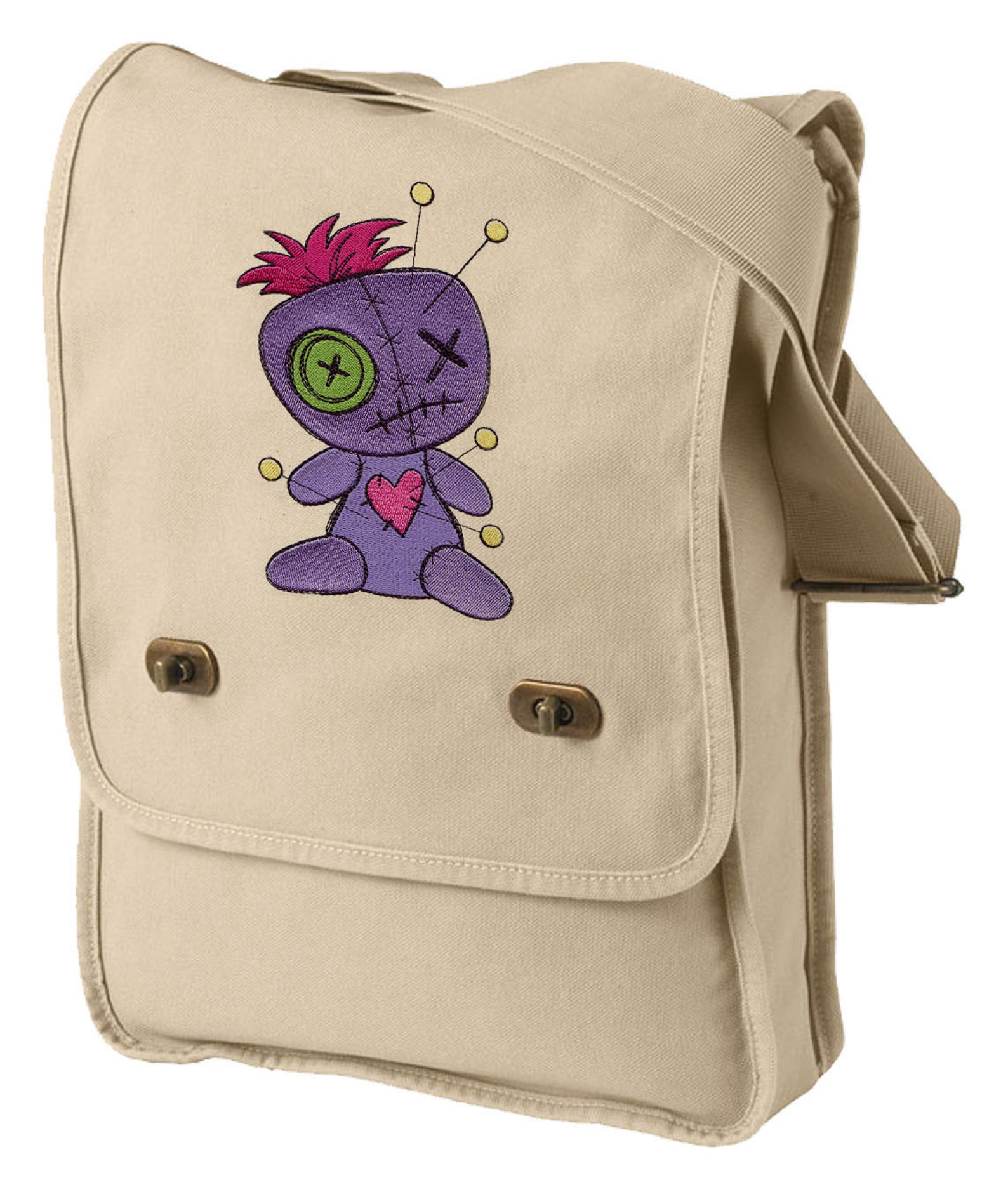 Voodoo Doll Embroidered Canvas Field Bag - Etsy