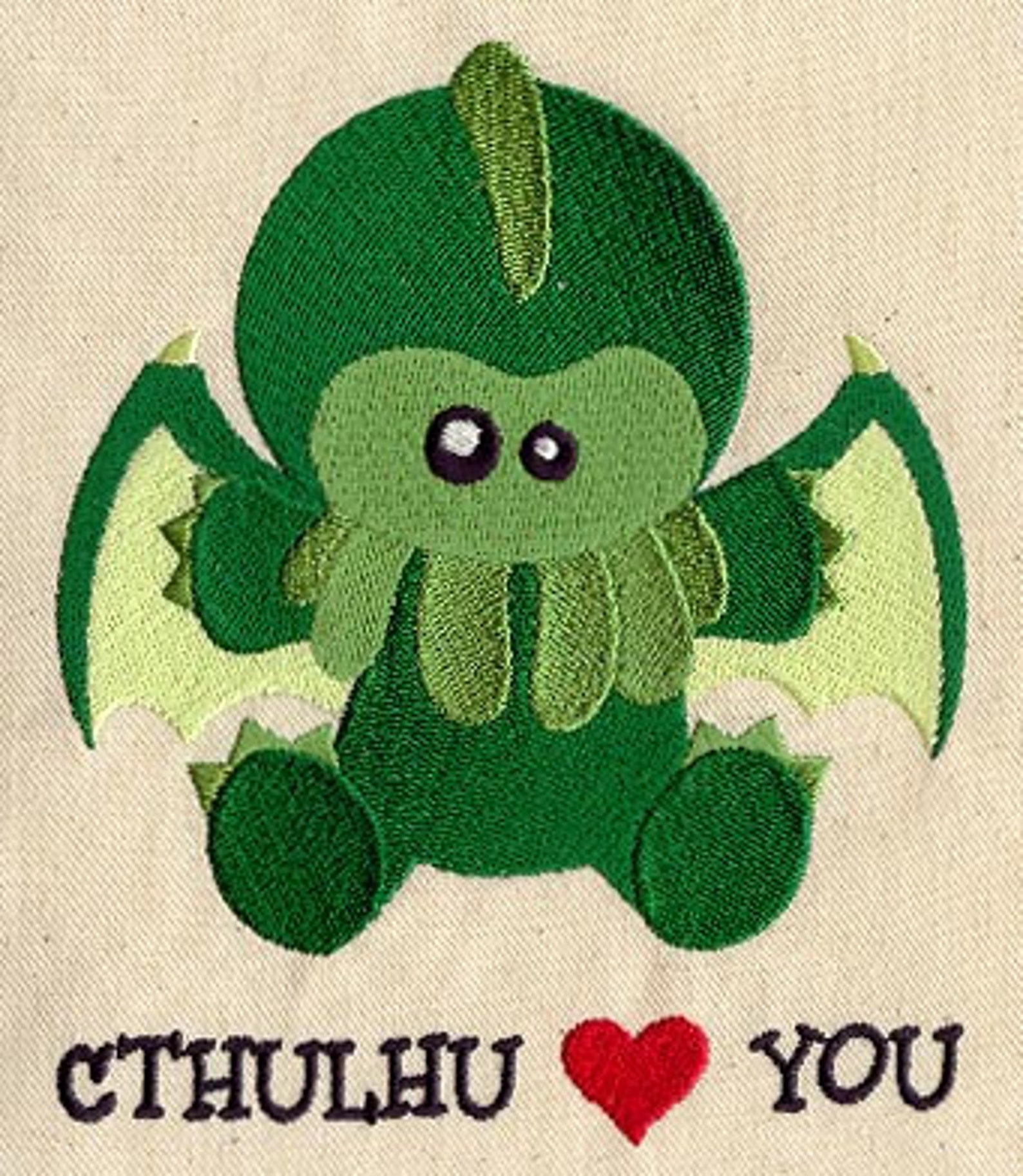 Cthulhu Loves You Embroidered Canvas Messenger Bag - Etsy