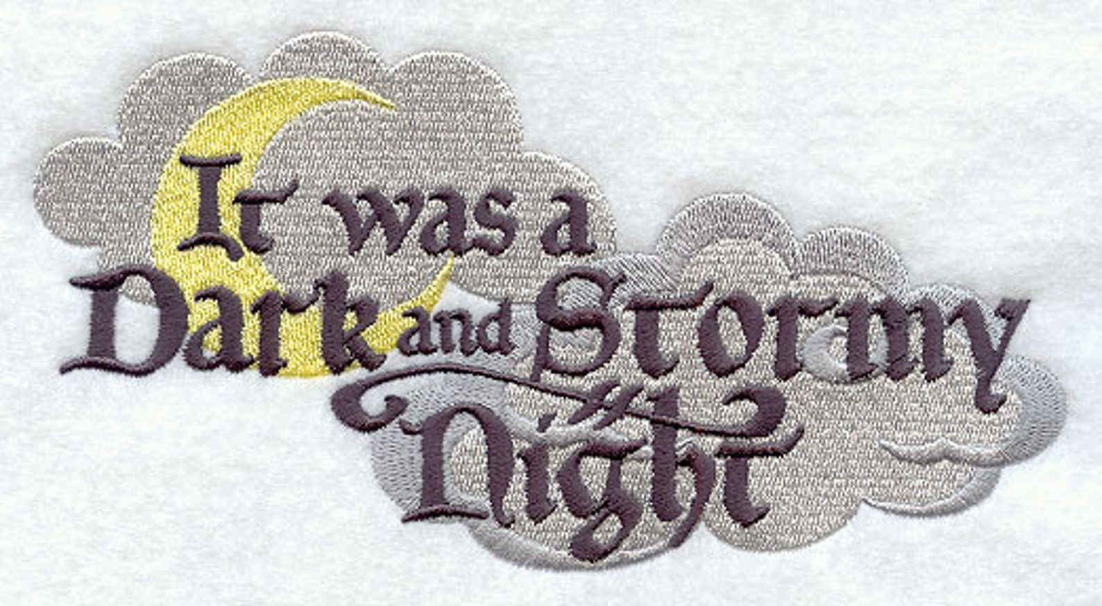 It Was A Dark And Stormy Night Embroidered Canvas Field Bag | Etsy