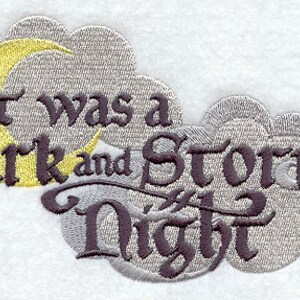 It Was A Dark and Stormy Night Embroidered Canvas Field Bag - Etsy