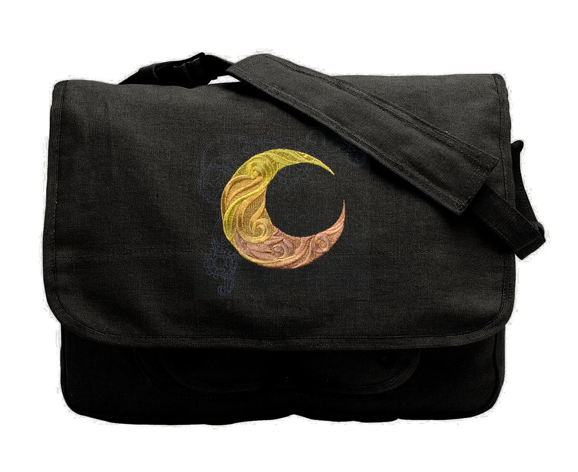 Moon Bag Steampunk Canvas Bag Crescent Moon Messenger Bag - Etsy
