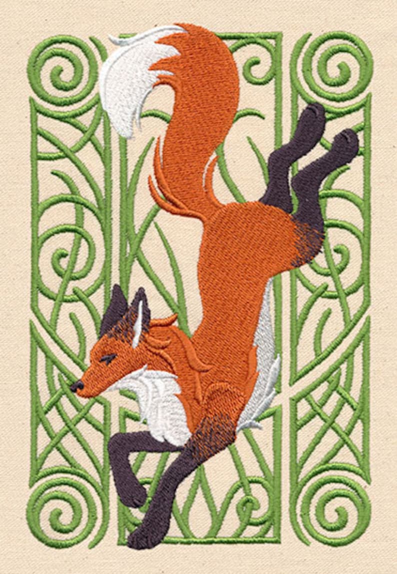 Fox Field Bag Fox Nouveau Embroidered Canvas Field Bag | Etsy