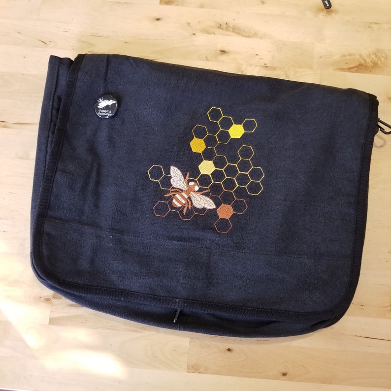 Bee Messenger Bag Sweet as Honey Bag Honeybee Embroidered - Etsy