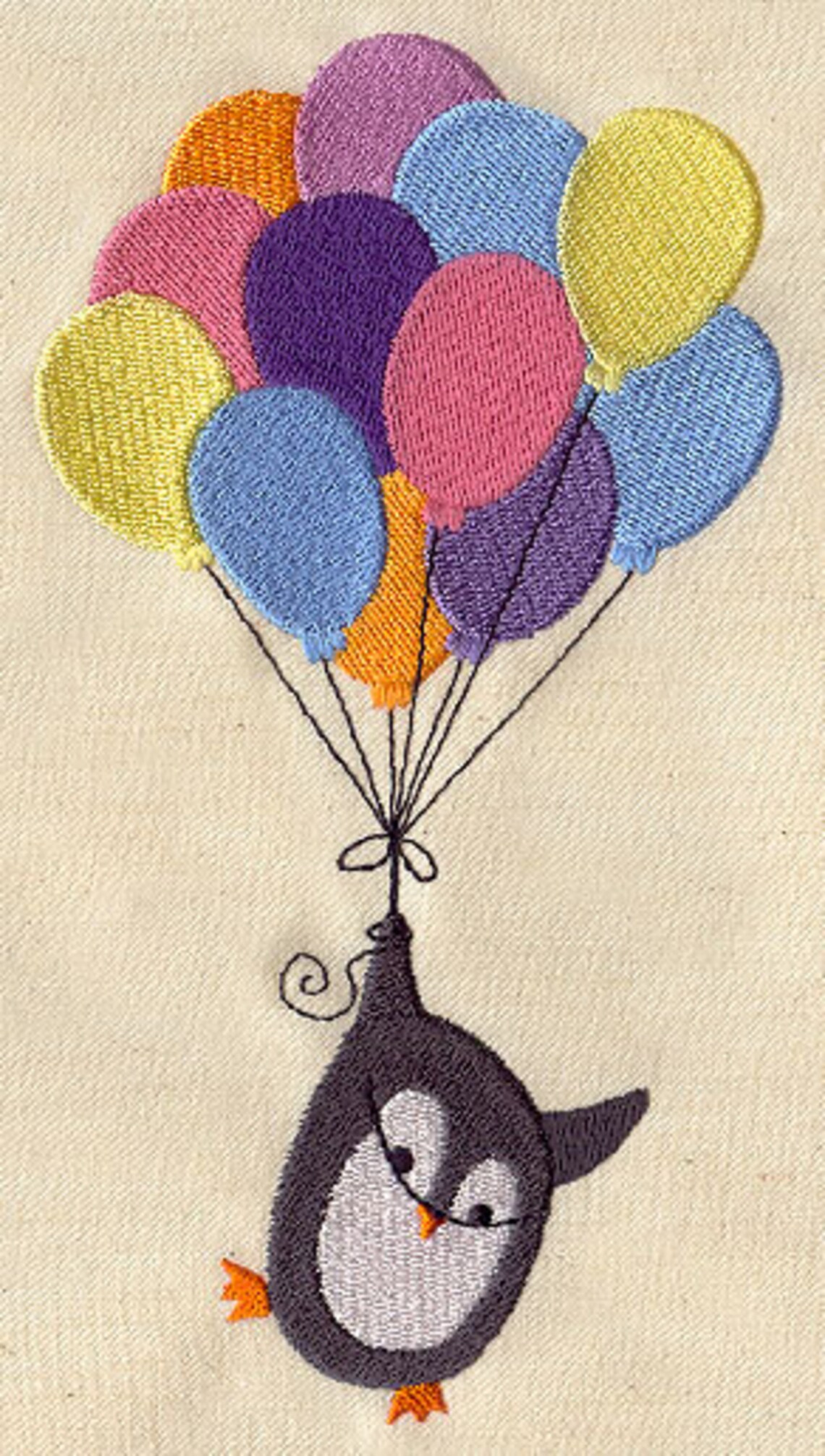 Penguin Messenger Bag I Can Fly Embroidered Canvas Messenger - Etsy